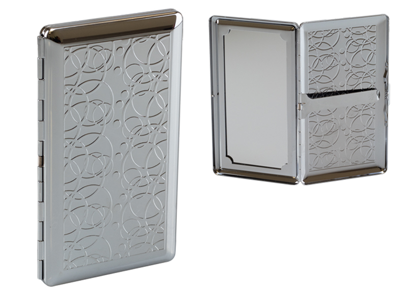 Slim Cigarette Case 10306 - Silver with "Art Deco" Design - ACCESSORIES ...