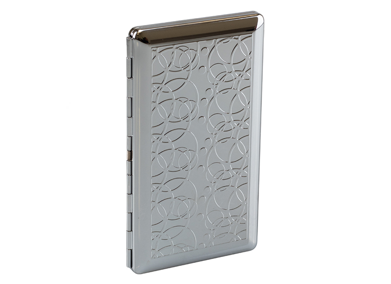 Slim Cigarette Case 10306 - Silver with "Art Deco" Design - ACCESSORIES ...