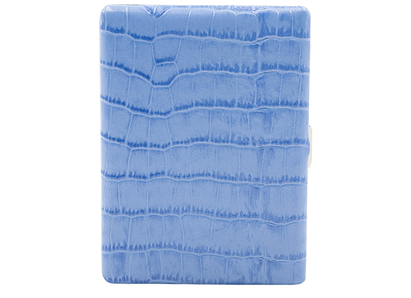 TSUBOTA PEARL Cigarette Case 04427 - Light Blue Leather wrapped ...