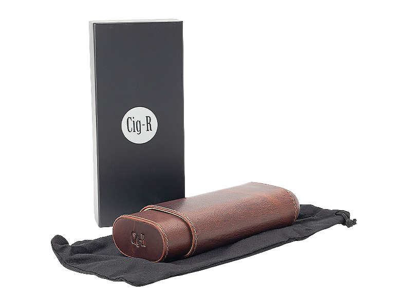 Hard cigar case Cig-R CC1414 vintage brown - ACCESSORIES - Cigar ...