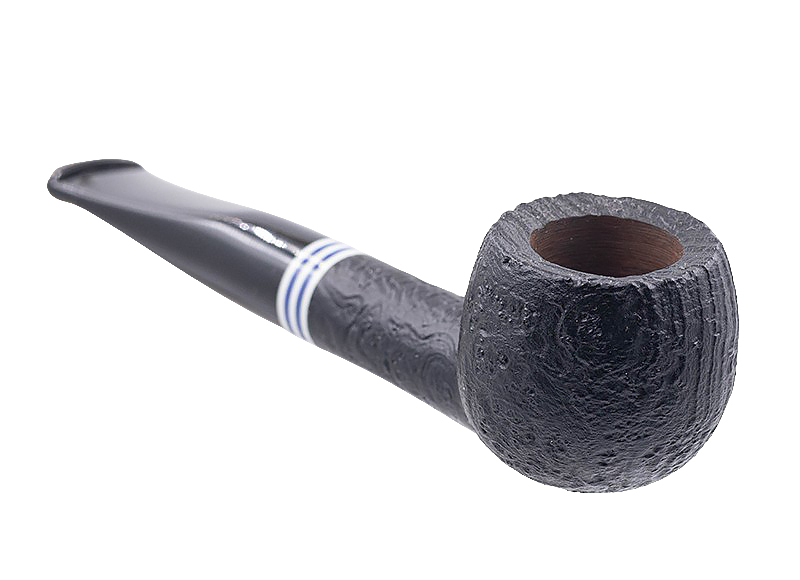 The French Pipe 15 Sandblasted Black – Straight Briar Tobacco Pipe